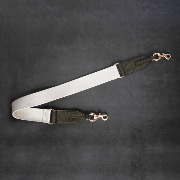 Webbing Strap - Ivory / Deep Olive